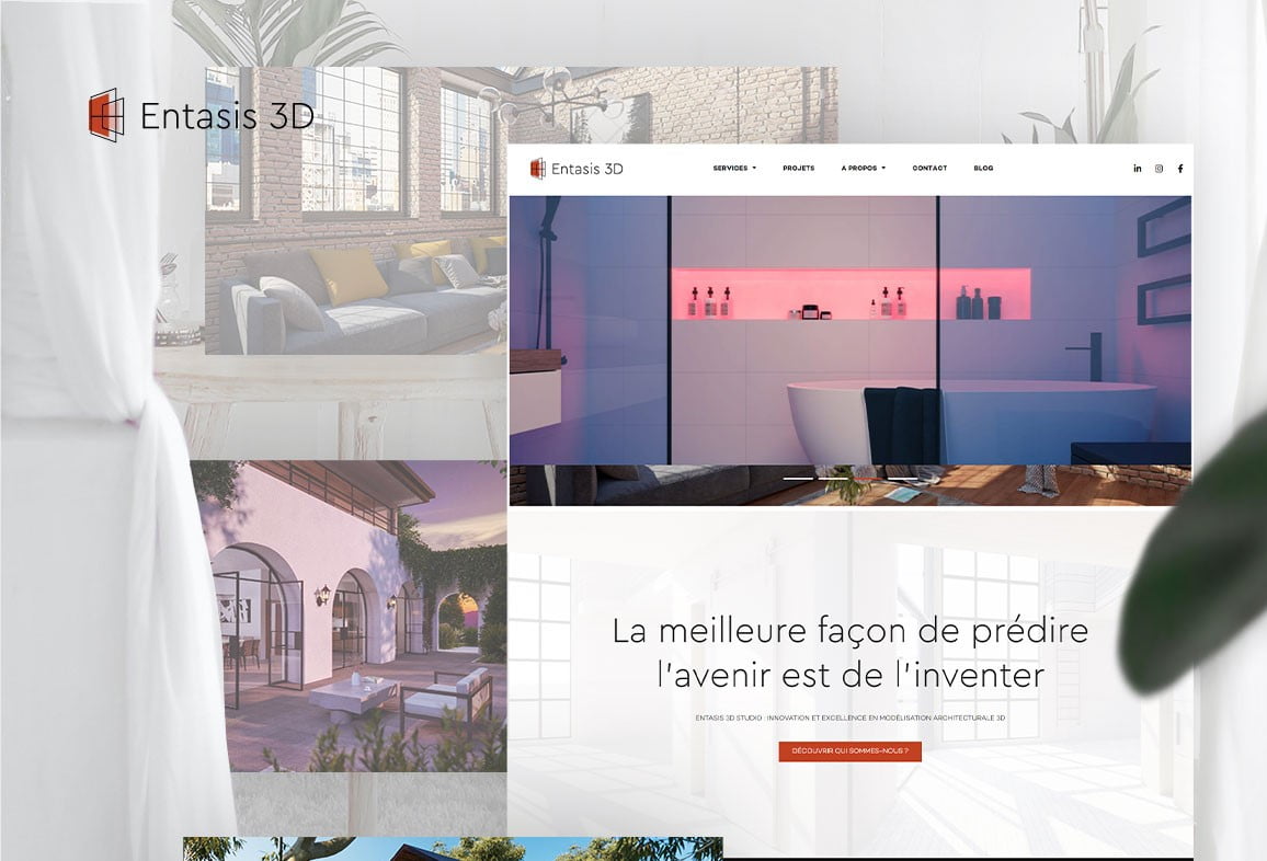 Site vitrine pour Entasis 3D - Nexa by Takamoa